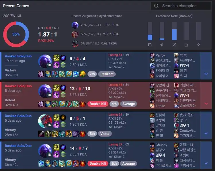 염무식 롤근황 ..JPG : 인터넷방송 - 와이고수