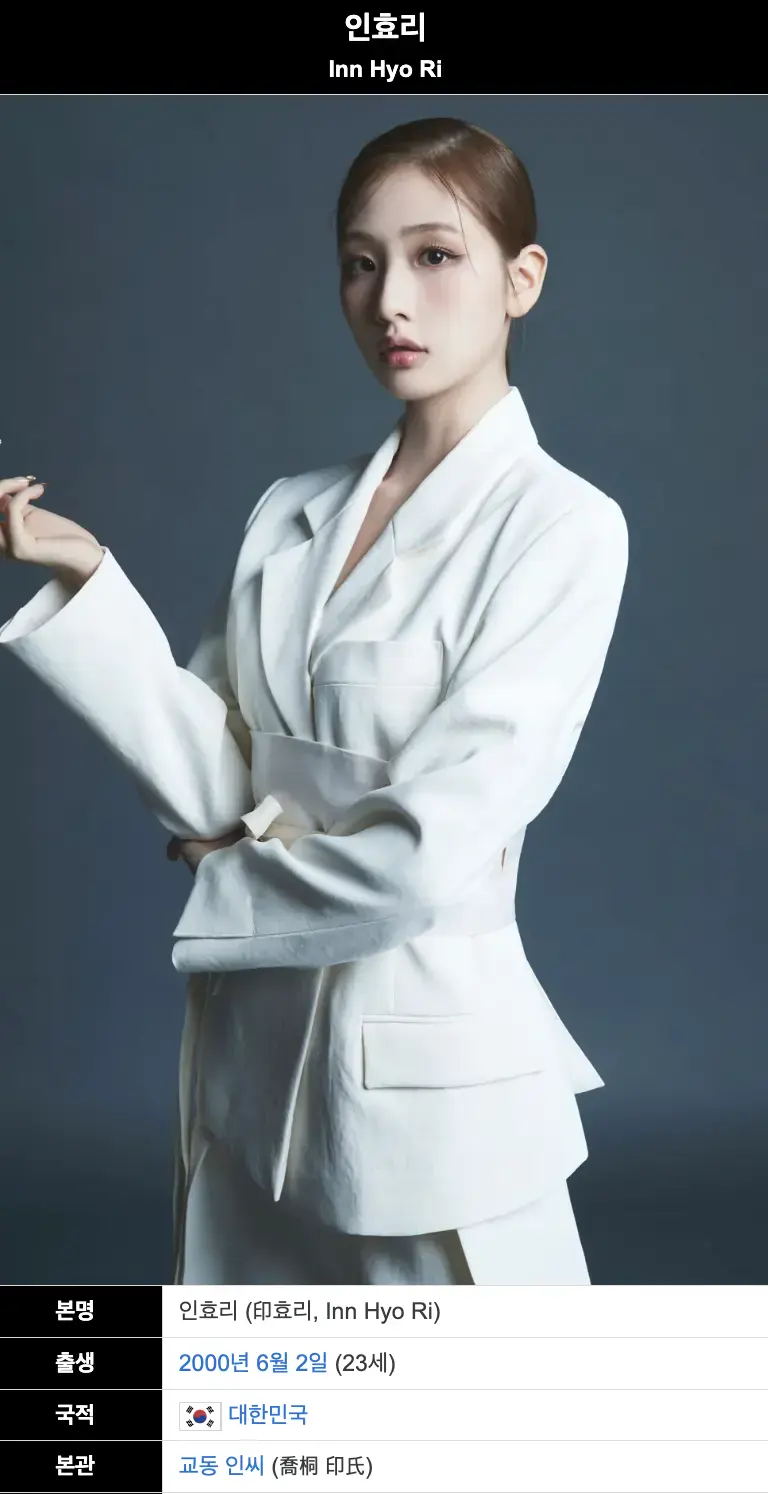 inn 효리라는 이름을 가진 여돌