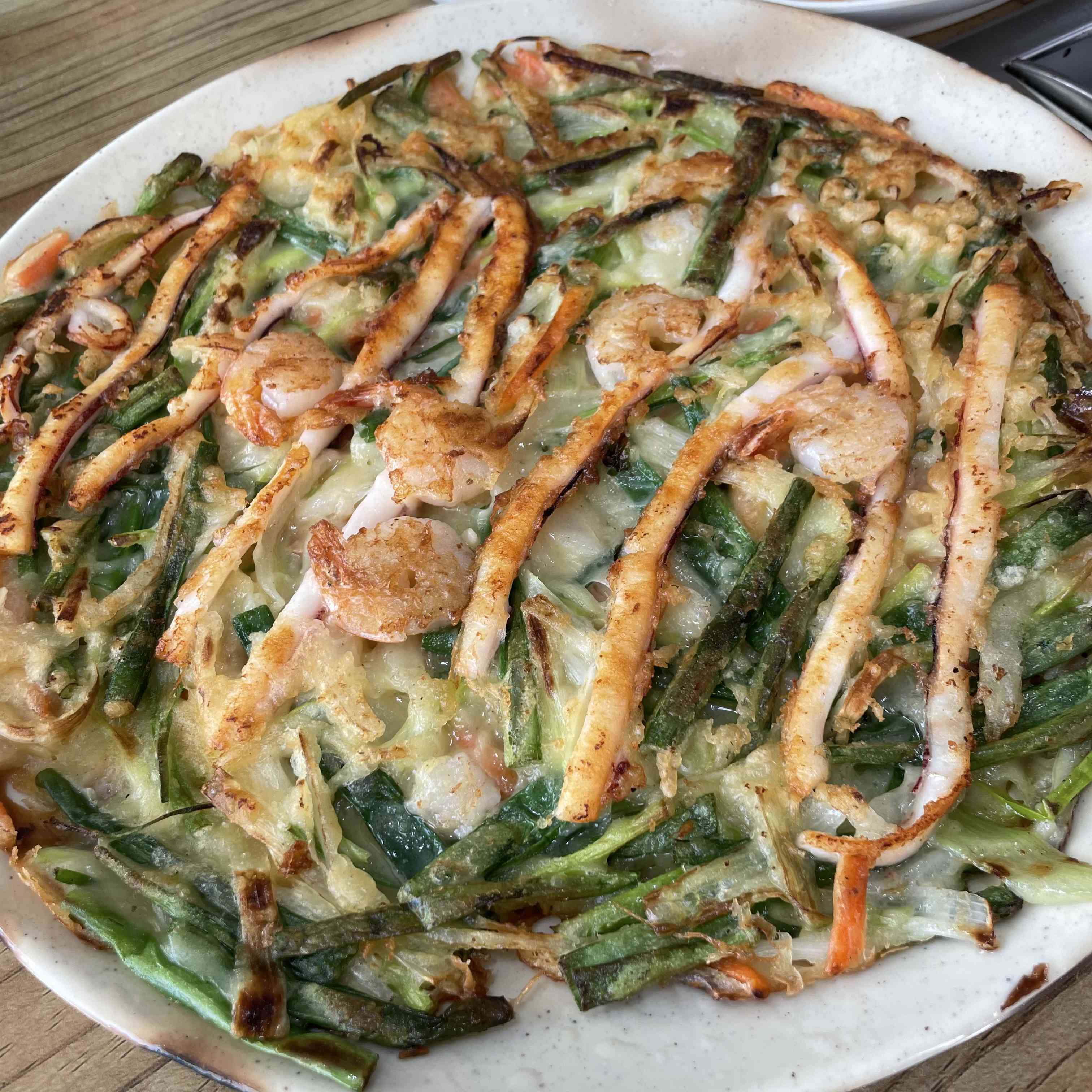 해물칼국수 파전 막걸리